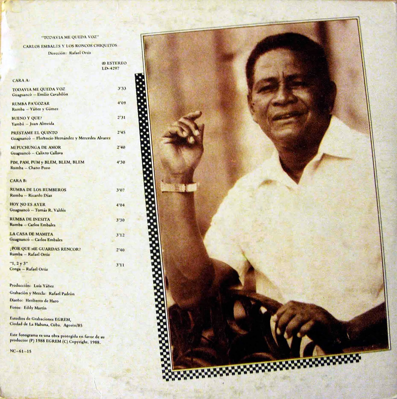 Fidels Eyeglasses: Carlos Embale - 4 LP's 2 CD's - Cuba