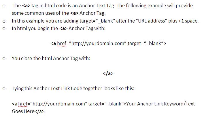 My Bits N Pieces: How To Make An html Anchor Text Link
