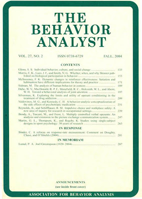 Revista The Behavior Analyst disponibiliza on-line o seu conteúdo ...