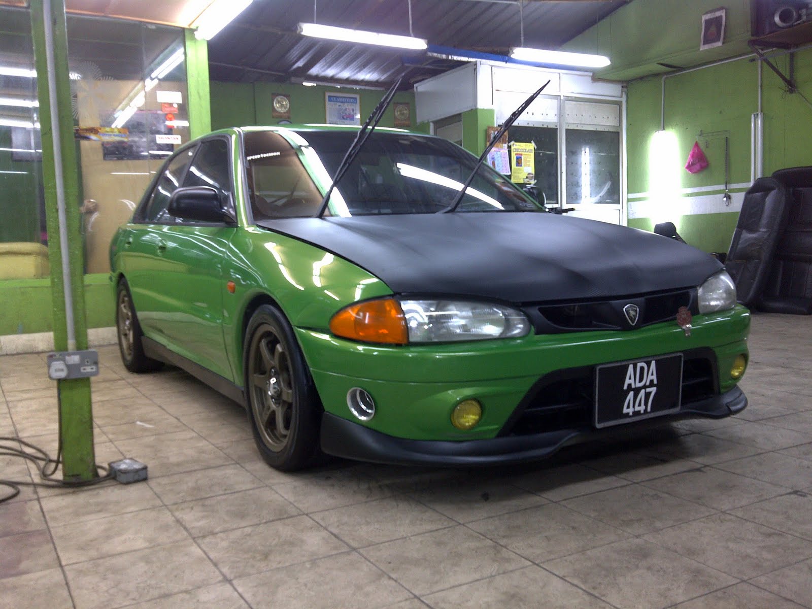 anything about motoring..: proton wira aeroback kawasaki green.....