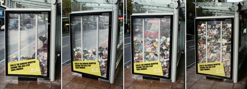 design and our surroundings: PART 2-Creative bus stop advertisement.
