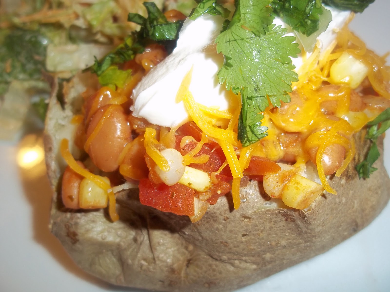 The Carter Family Table: Pinto and Corn Topped Baked Potatoes
