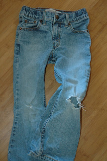 Things We've Discovered: What to do with girls holey old jeans?