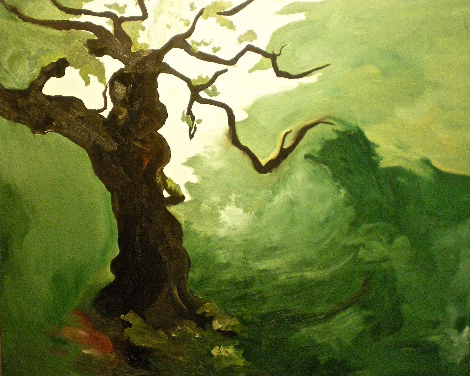 Treatment Conservation and Art Blog: Tree painting (ancient Oak)