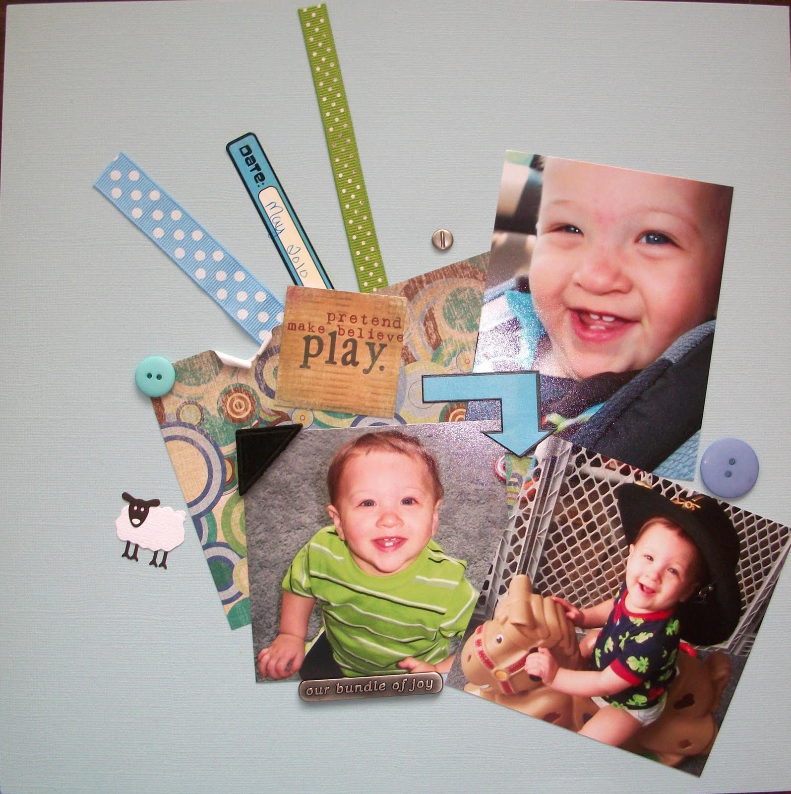 Scrapping With Down Memory Lane: A few layouts from "Baby's first year ...