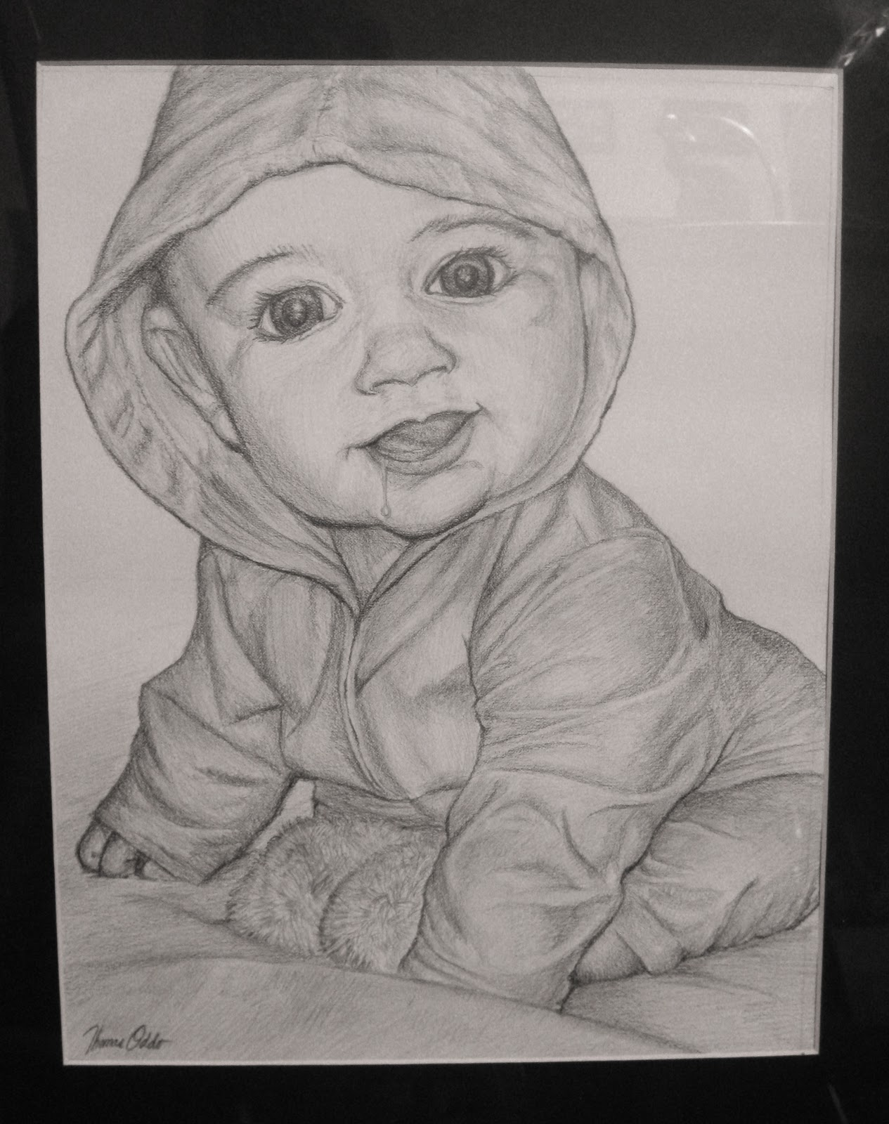 Pencil Drawing of Baba Custom newborn drawing, baby illustration ...