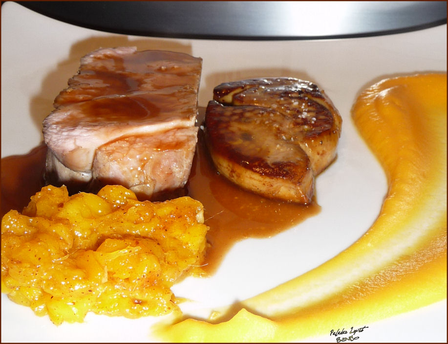 Lou Paladar Lepet: Noix de Veau & Foie Gras, Chutney de Mangue ...