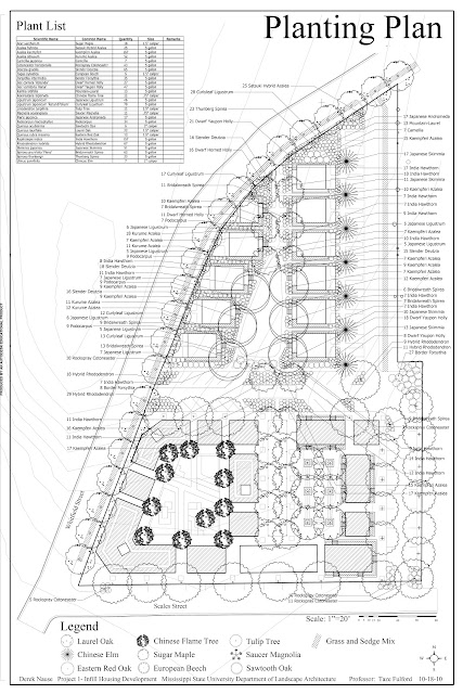 The Artist's Blog: Planting Plan for the Infill Housing Development Project