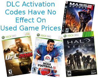 DLC Activation Codes Have No Effect On Used Game Prices
