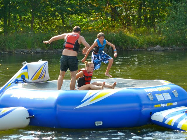 Camp Our Time: Inflatable Fun in the Lake and Shooting Some Hoops!