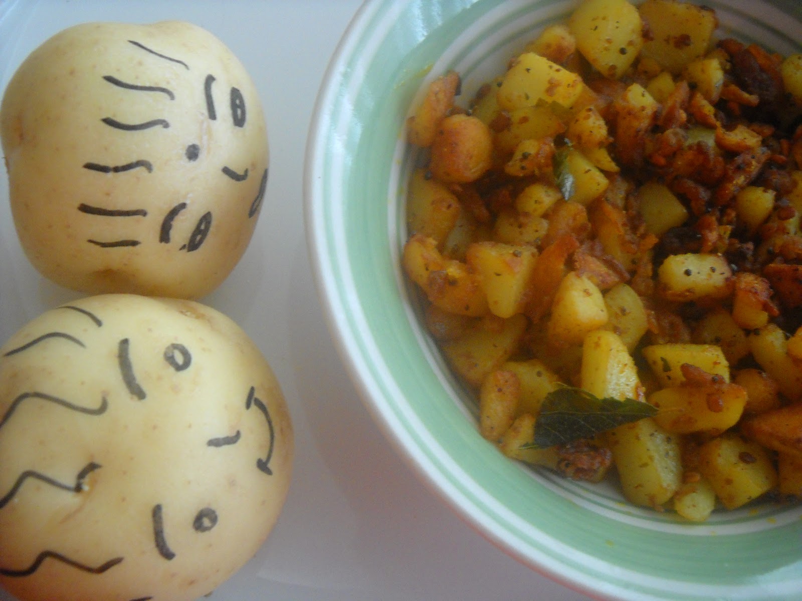 Savitha's Kitchen: Kids Friendly Potato pepper fry