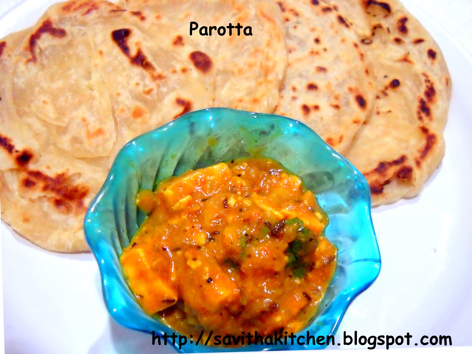 Savitha's Kitchen: Layered Parotta