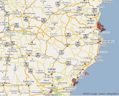 PRAIA DO ARPOADOR-SC-PINAMAR DO BRASIL: MAPAS - indicação do loteamento ...