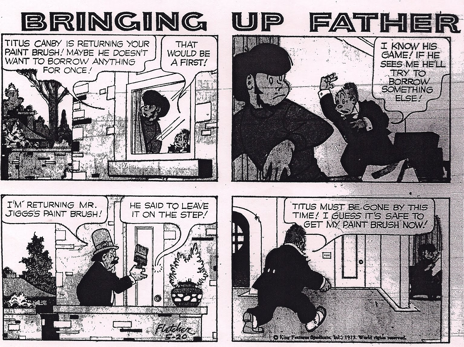 Dusty Diary: "Bringing Up Father" Cartoon with a 70s Twist