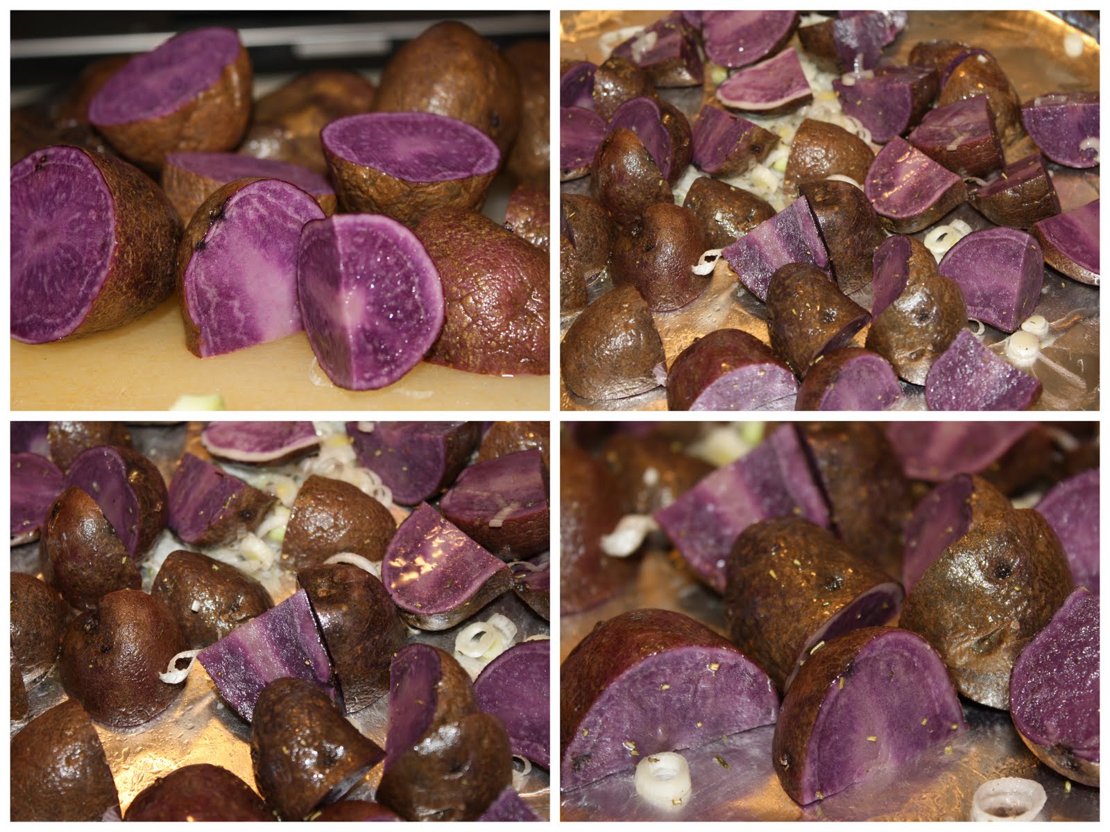 The Bitchin' Kitchin': Asparagus Omelette & Roasted Blue Potatoes