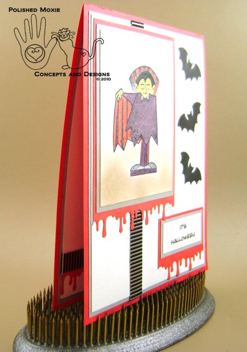 Vampire, Bats, and Blood Halloween Card | Polished Moxie Concepts and ...