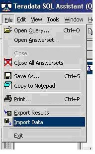 Teradata SQL assistant ~ Data Warehousing