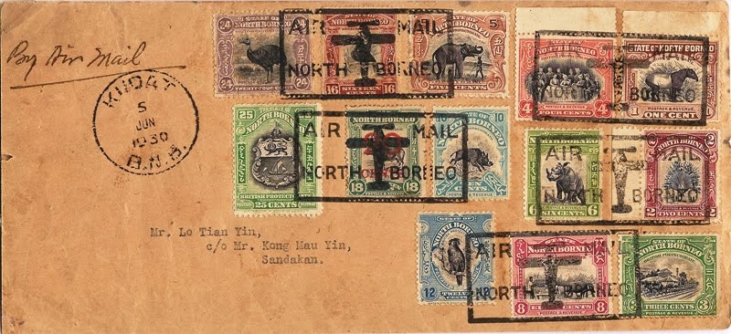 North Borneo Stamps: My North Borneo Airmail cover 1930