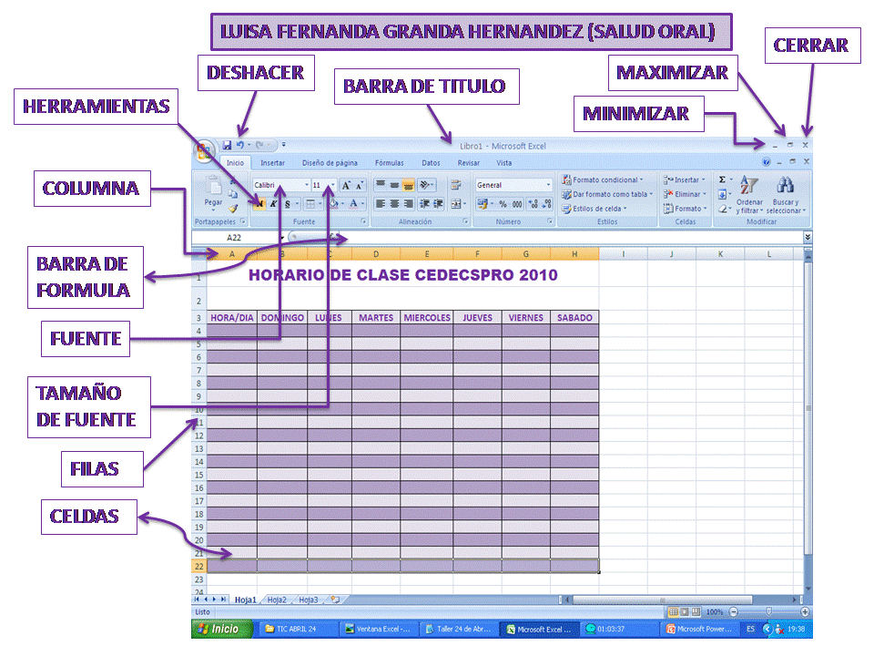 luisafernandagranda: excel y sus partes