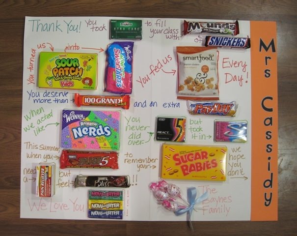 Thank You Notes Using Candy