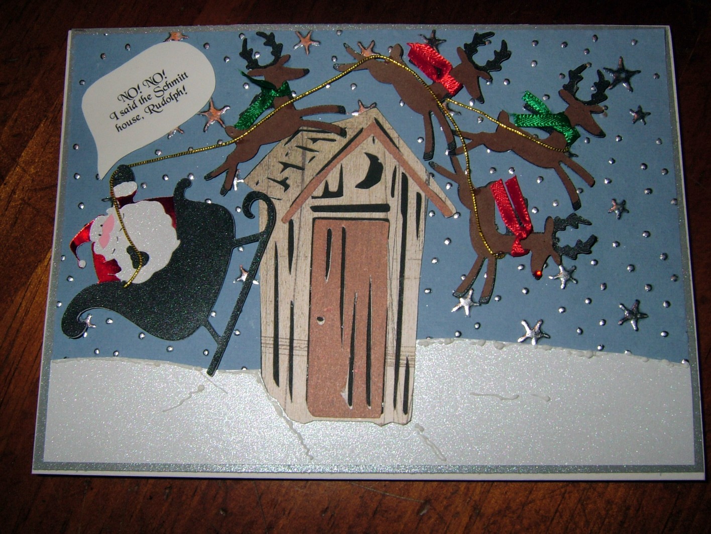 Yooper Scraps: Outhouse Santa card