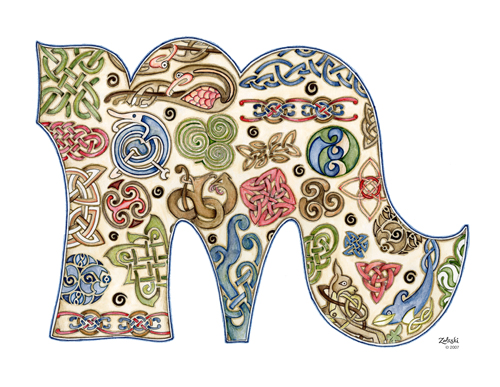 Amy Zaleski Illustration & Lettering: The Letter M