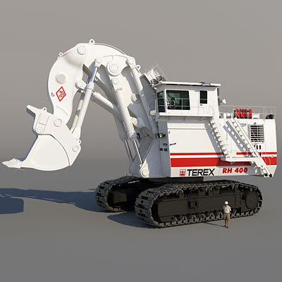 3D Custom Modelling: 3D Model Excavator TEREX O&K RH400