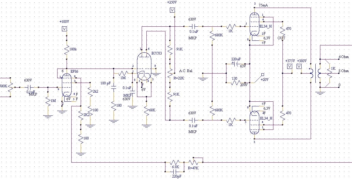 Non Solo Valvole: Alcuni Componenti e lista totale - Schema EL34 Push Pull