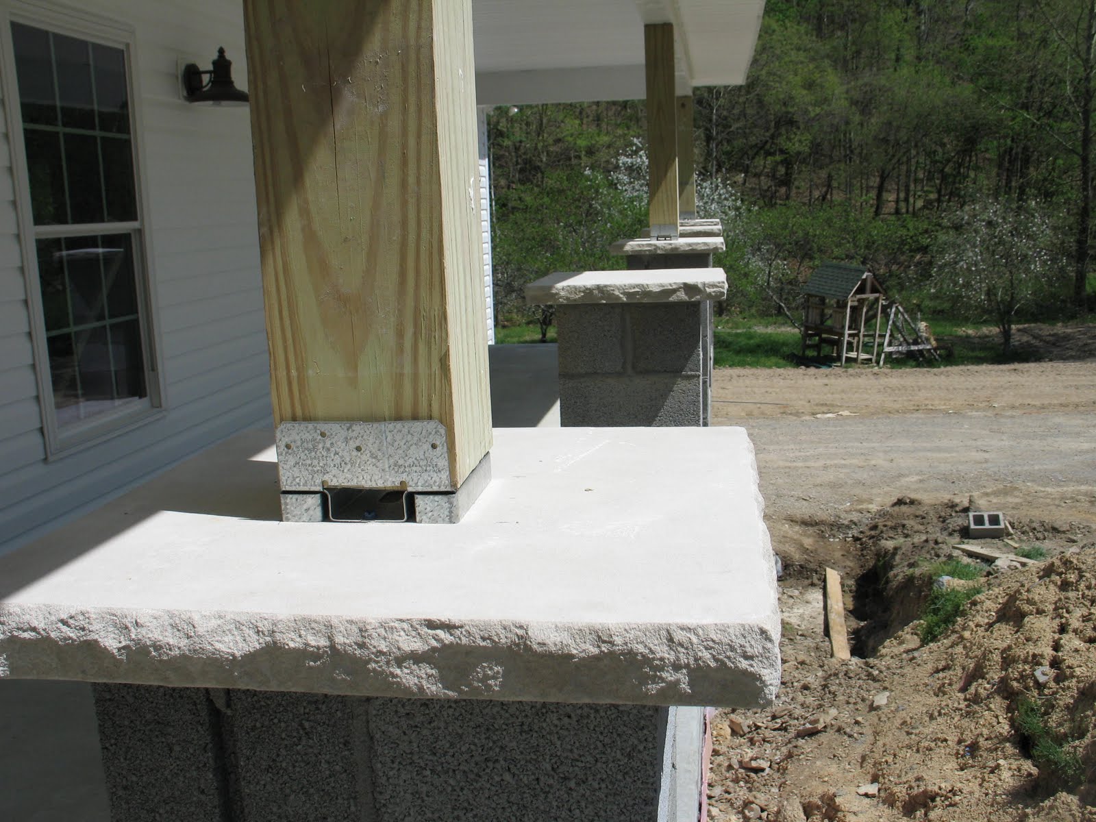 Porch Column Blocks Walls