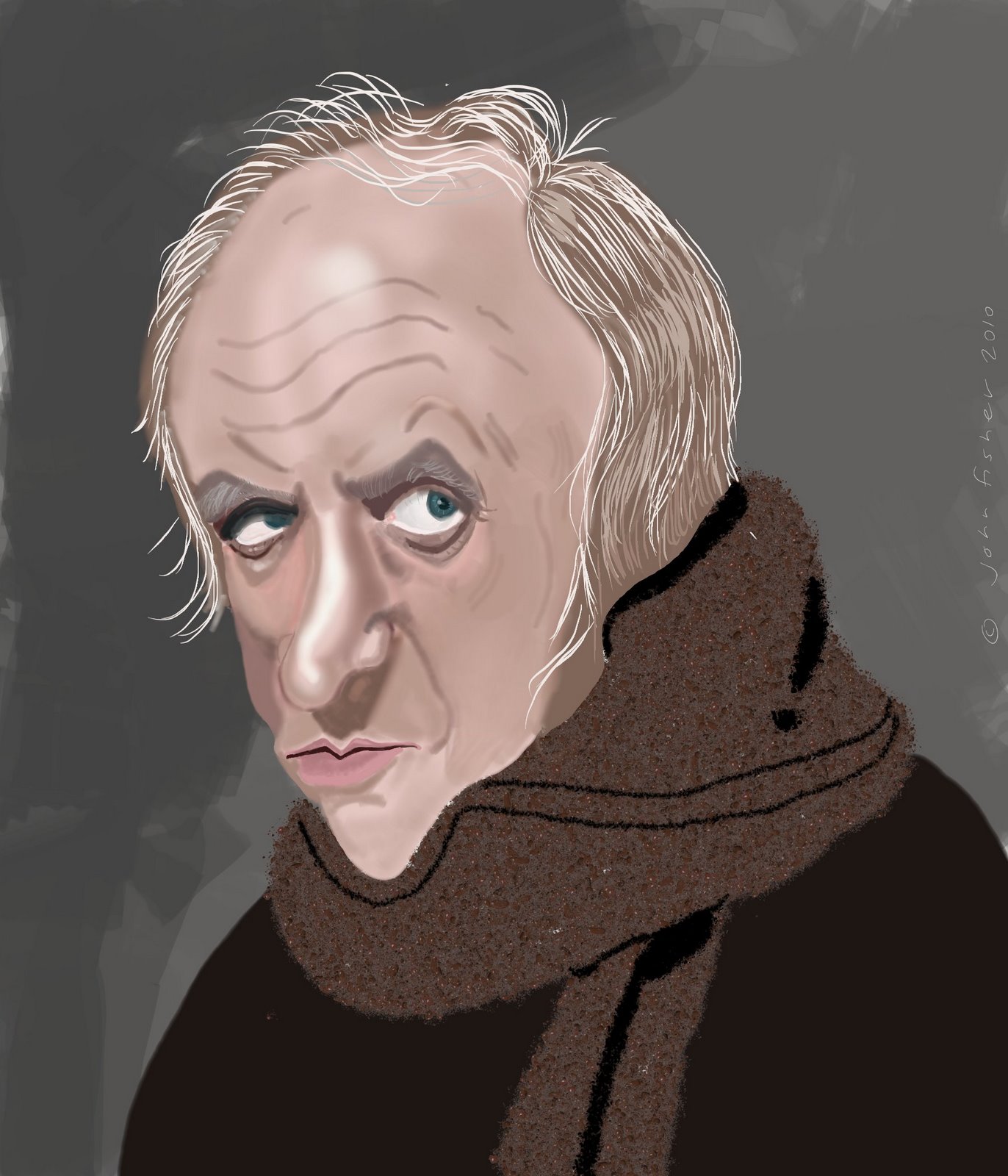 The Art of John Fisher: Bah Humbug..Alistair Simm as Scrooge