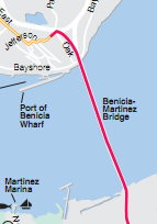 Walking San Francisco Bay: Benicia-Martinez Bridge, Dec. 31, 2010