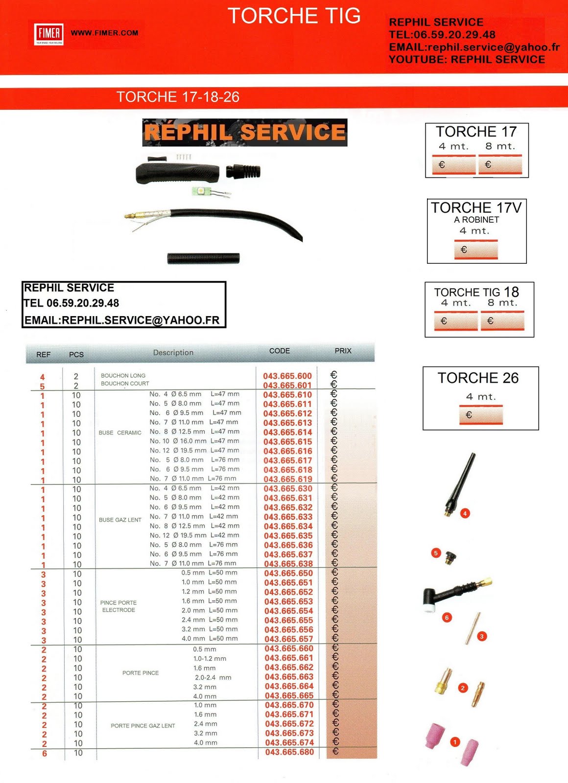 REPHIL SERVICE: TORCHE TIG