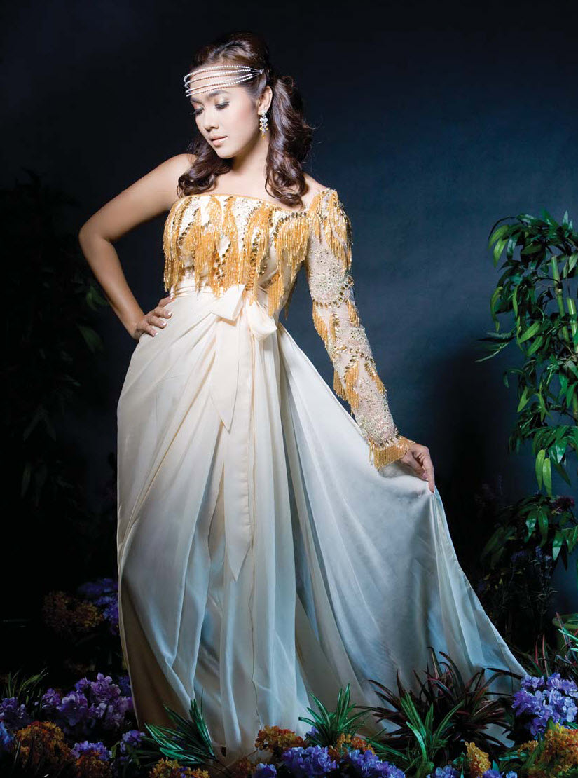 Popular Model Moe Hay Ko With Beautiful Fashion Dresses