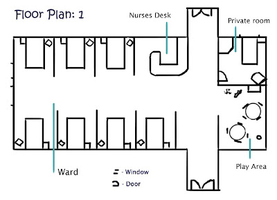 Long Wool Ward Children's Hospital: Floor Plans....all three of them..