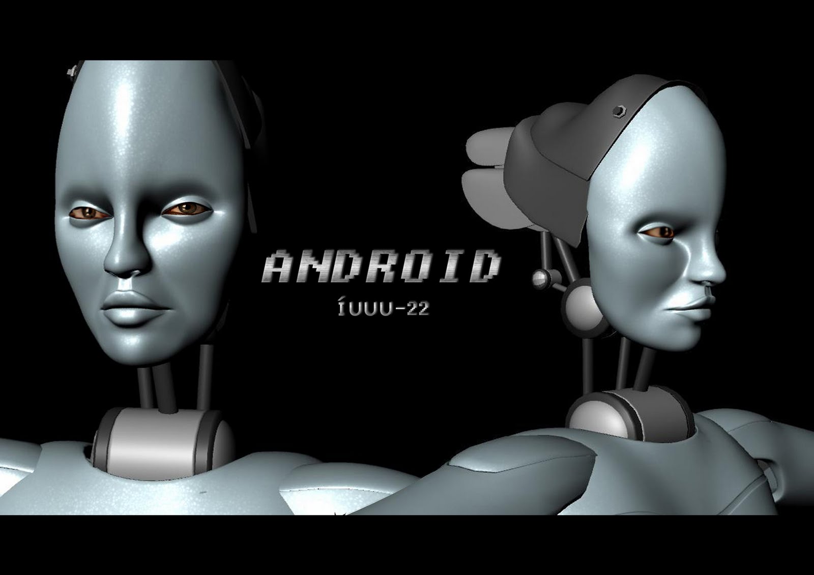 Into the Sky of my Creation: 3d -female Android with Angelina's face