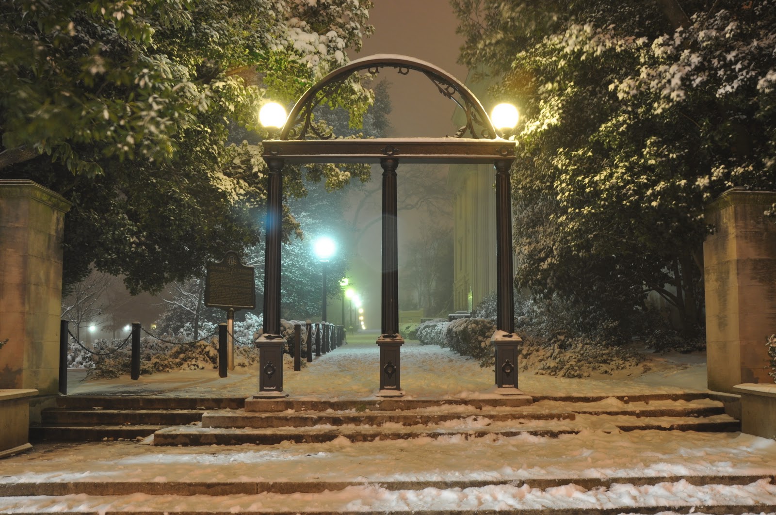 Polaryze: UGA Arch in Fresh Snow