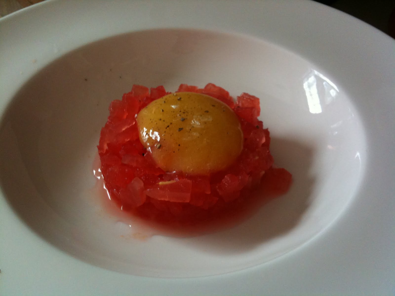 The Good Life: "Steak Tartare" Compressed Watermelon and Hayden Mango ...
