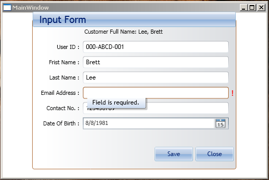 Asim Sajjad: Validating User Input Using ValidationRule Asim Sajjad: Validating User Input Using ValidationRule