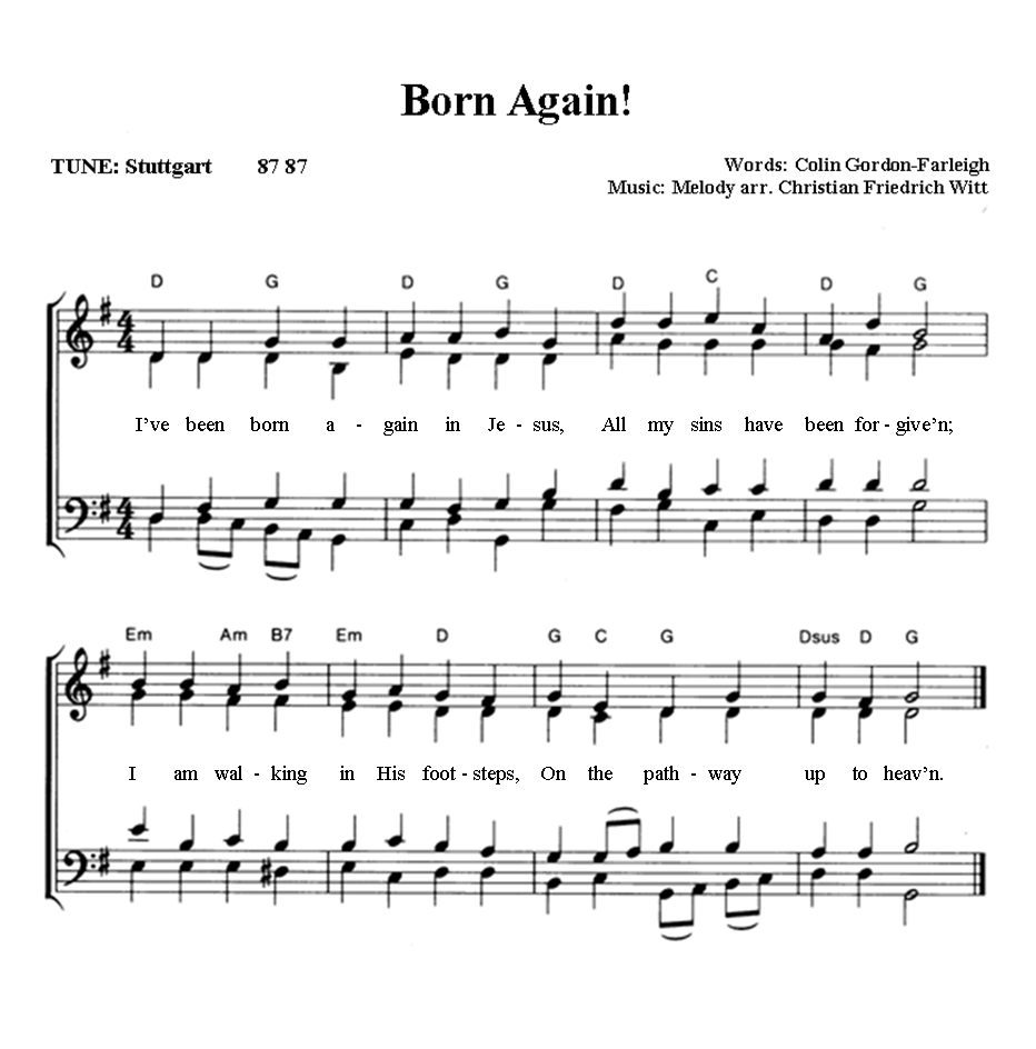 Share My Journey: New Hymn for today : "Born Again!"
