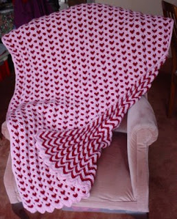 Sandy's Hook- A Crochet Blog: Sweetheart Ripple Afghan