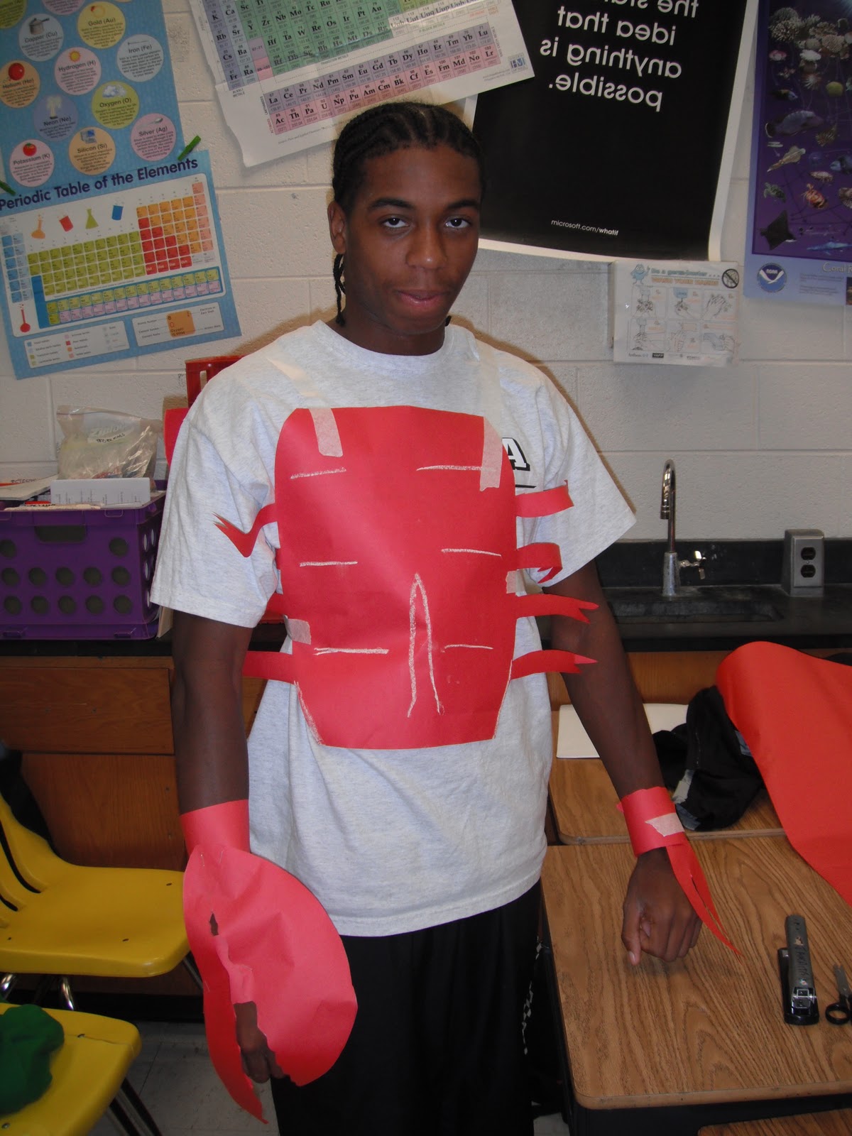 Ms J's Marine Ecology Class: Crustacean and Echinoderm Costumes