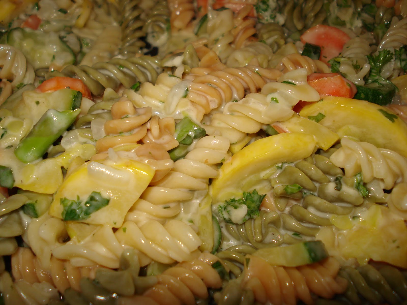 RECIPEAHOLIC: Creamy Vegetable Bow Tie Toss
