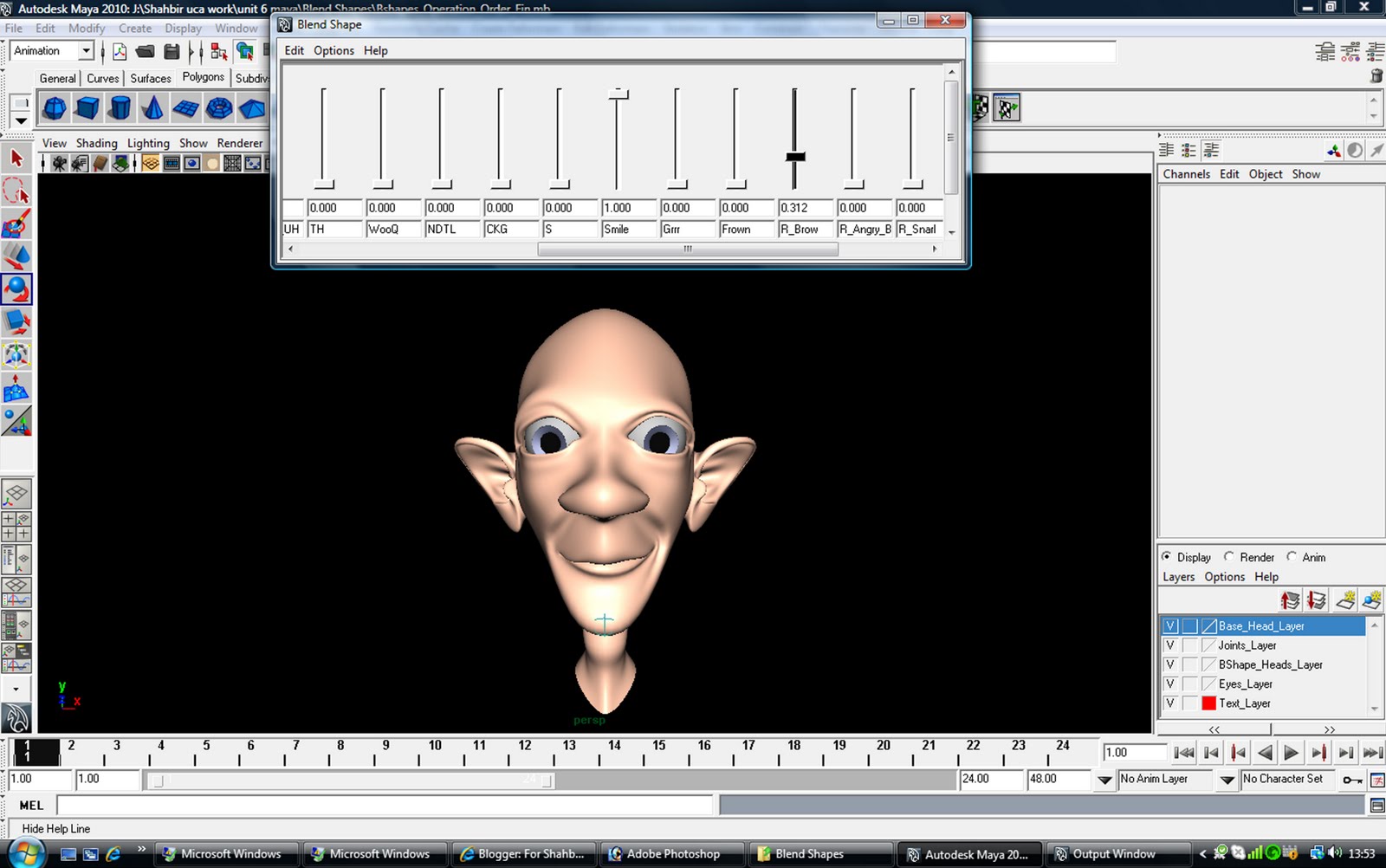 Shahbir's Artwork and Other Things: Unit 6 Tutorial: Blend Shapes