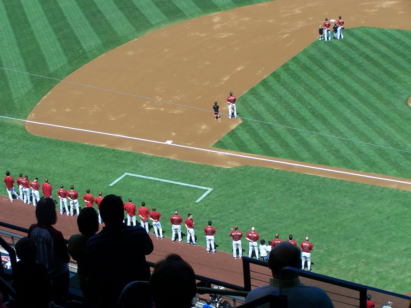 Tournée de l'Amérique du nord: Equipe de baseball DiamondBacks.