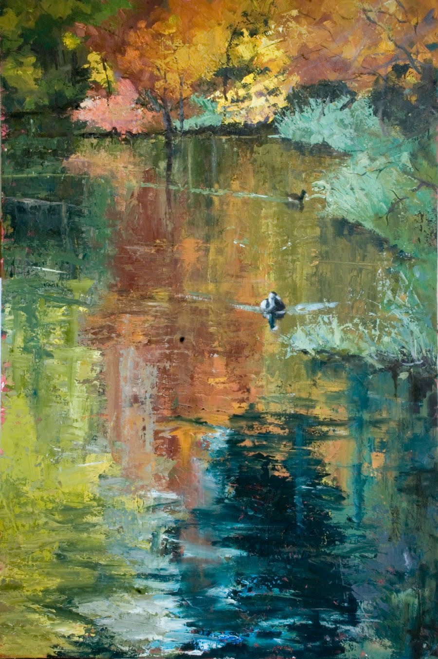 Kit Hevron Mahoney Fine Art: KM2490 Autumn Reflections (autumn, fall ...