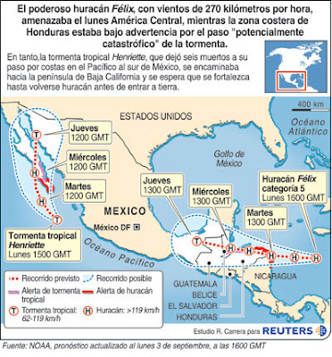 diecisiete estados se declararon en alerta ante el paso de la tormenta ...