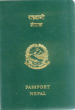 Travel with passport collection culture of the world: Nepalese passport