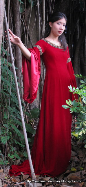 The Costume Mercenary: Preview: Deep Red Elven Gown