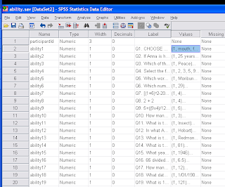 Scoring a Multiple Choice Test in SPSS using DO REPEAT