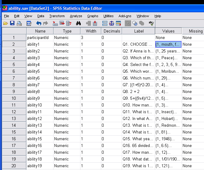 Scoring a Multiple Choice Test in SPSS using DO REPEAT